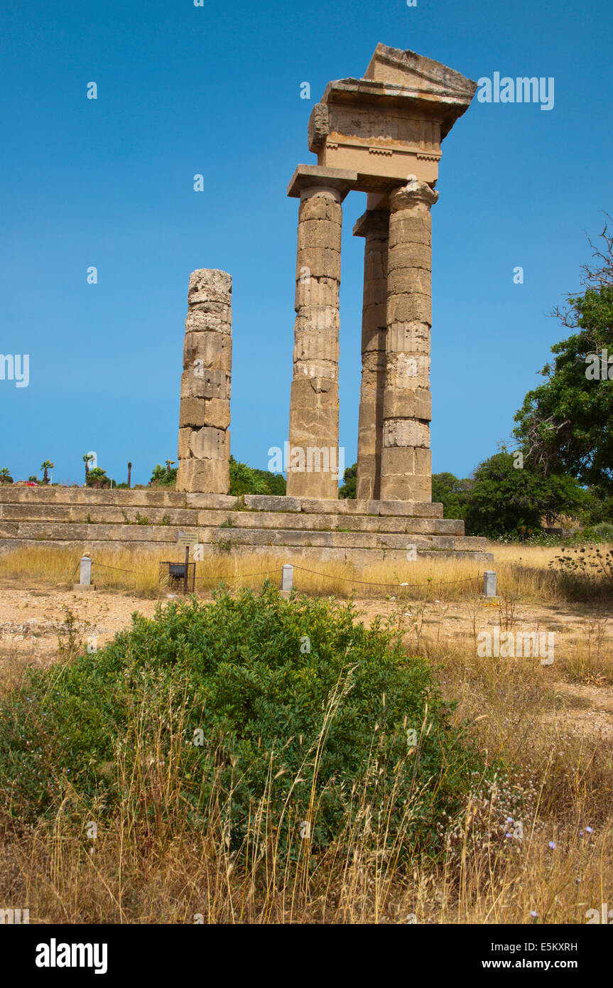 Temple of Apollo, Acropolis Monte Smith, Rhodes town, Rhodes island ...