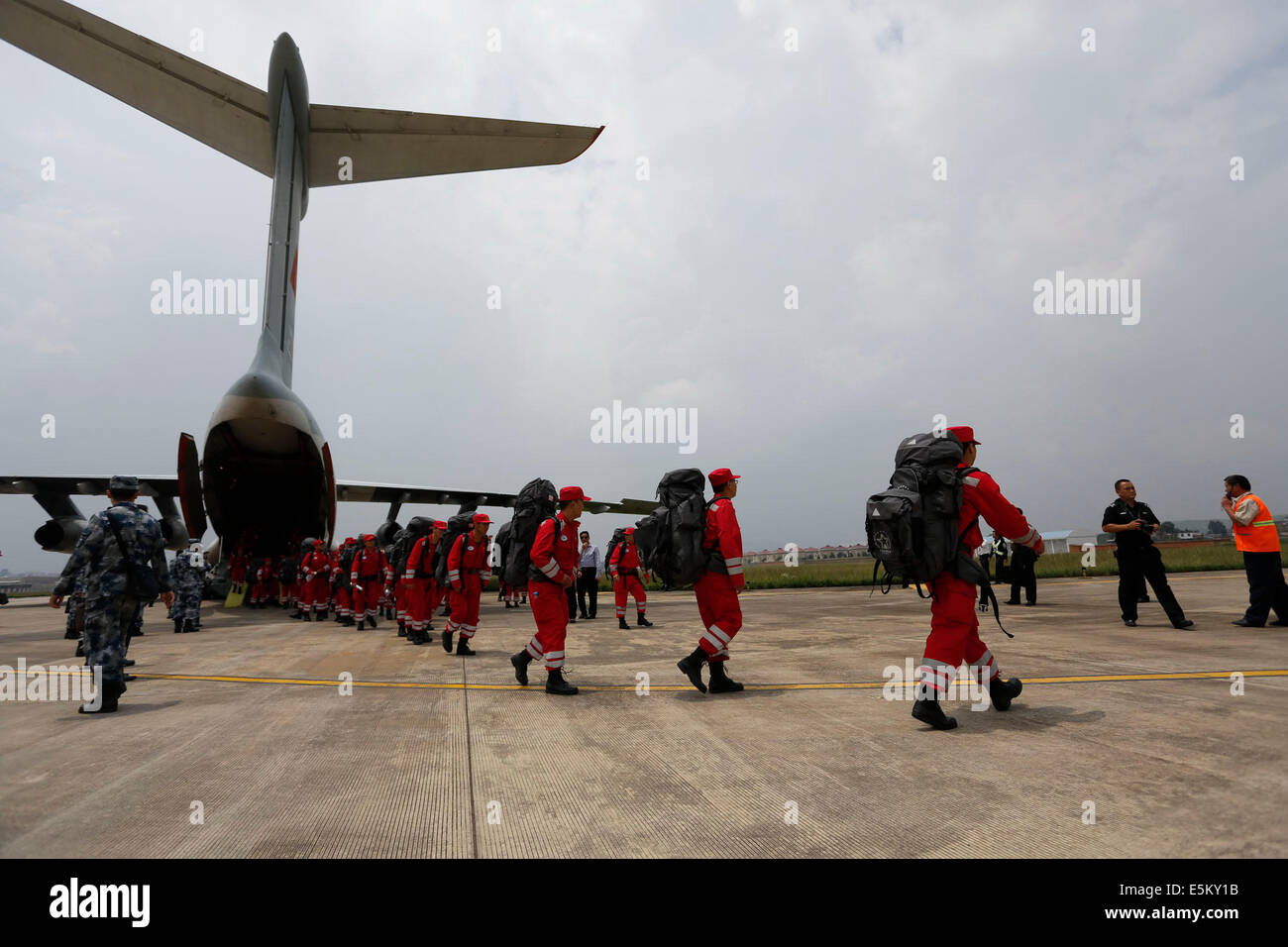 Zhaotong, China's Yunnan Province. 4th Aug, 2014. Members of China ...