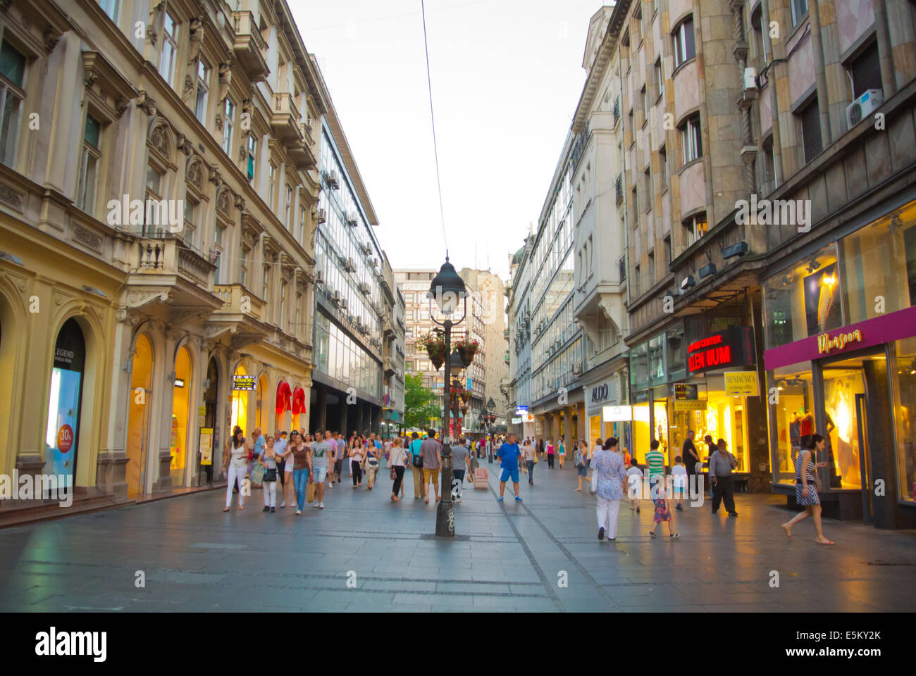 Knez Mihailova main pedestrian street, Belgrade, Serbia, Southeastern ...