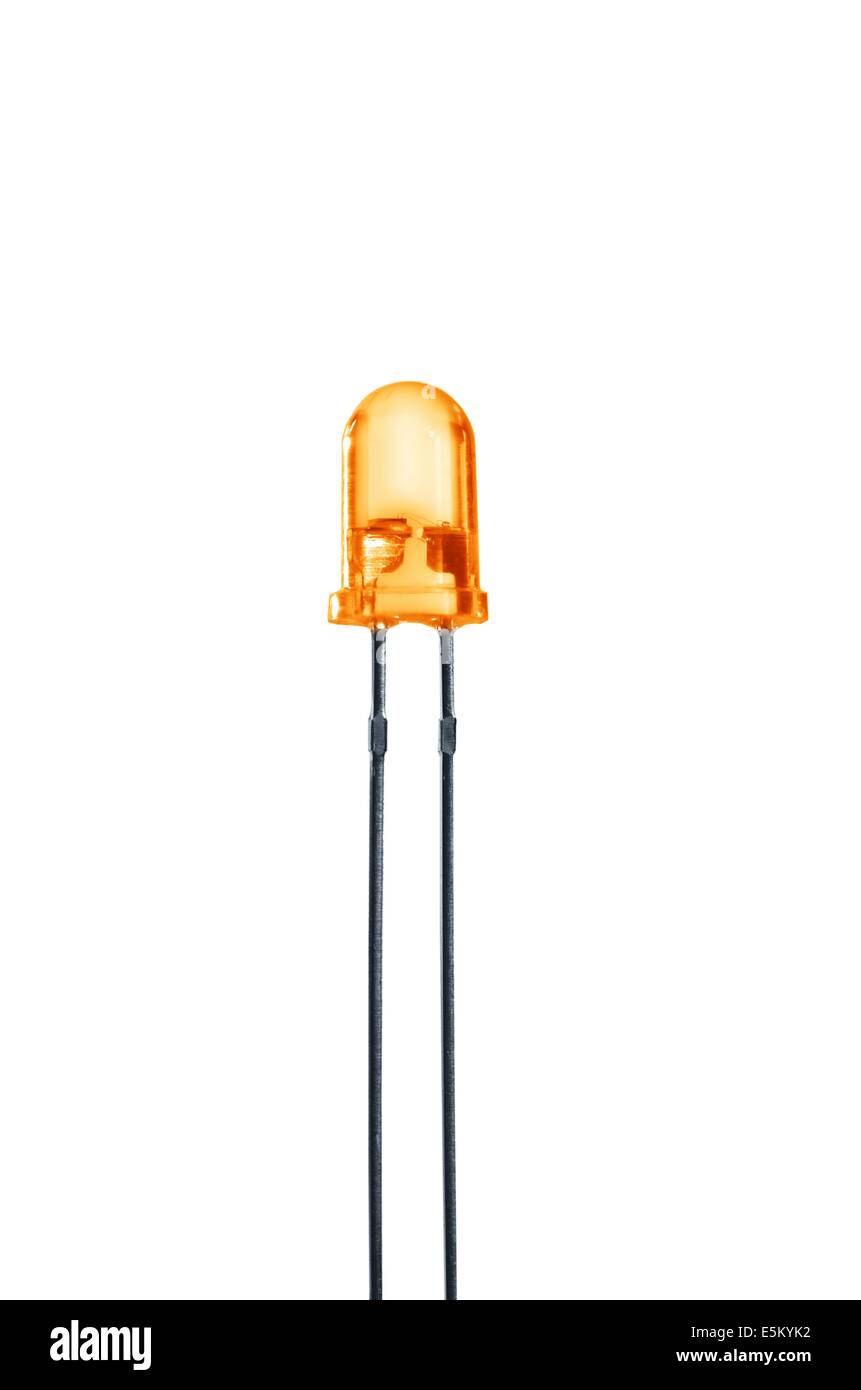orange diode on white background Stock Photo - Alamy