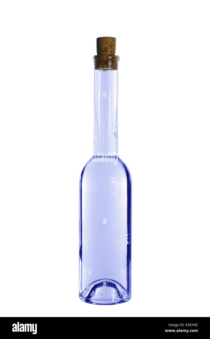 transparent glass bottle on white background Stock Photo - Alamy