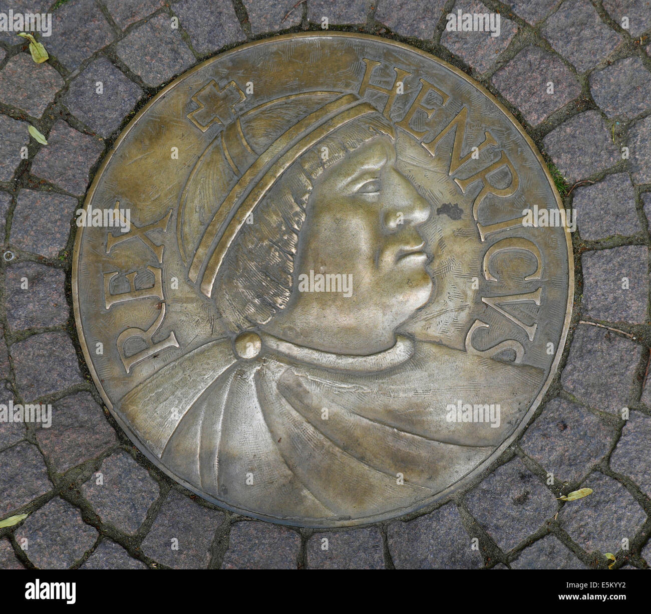 Relief, plaque, of Heinrich I or Henry I. at Heinrichsplatz square ...
