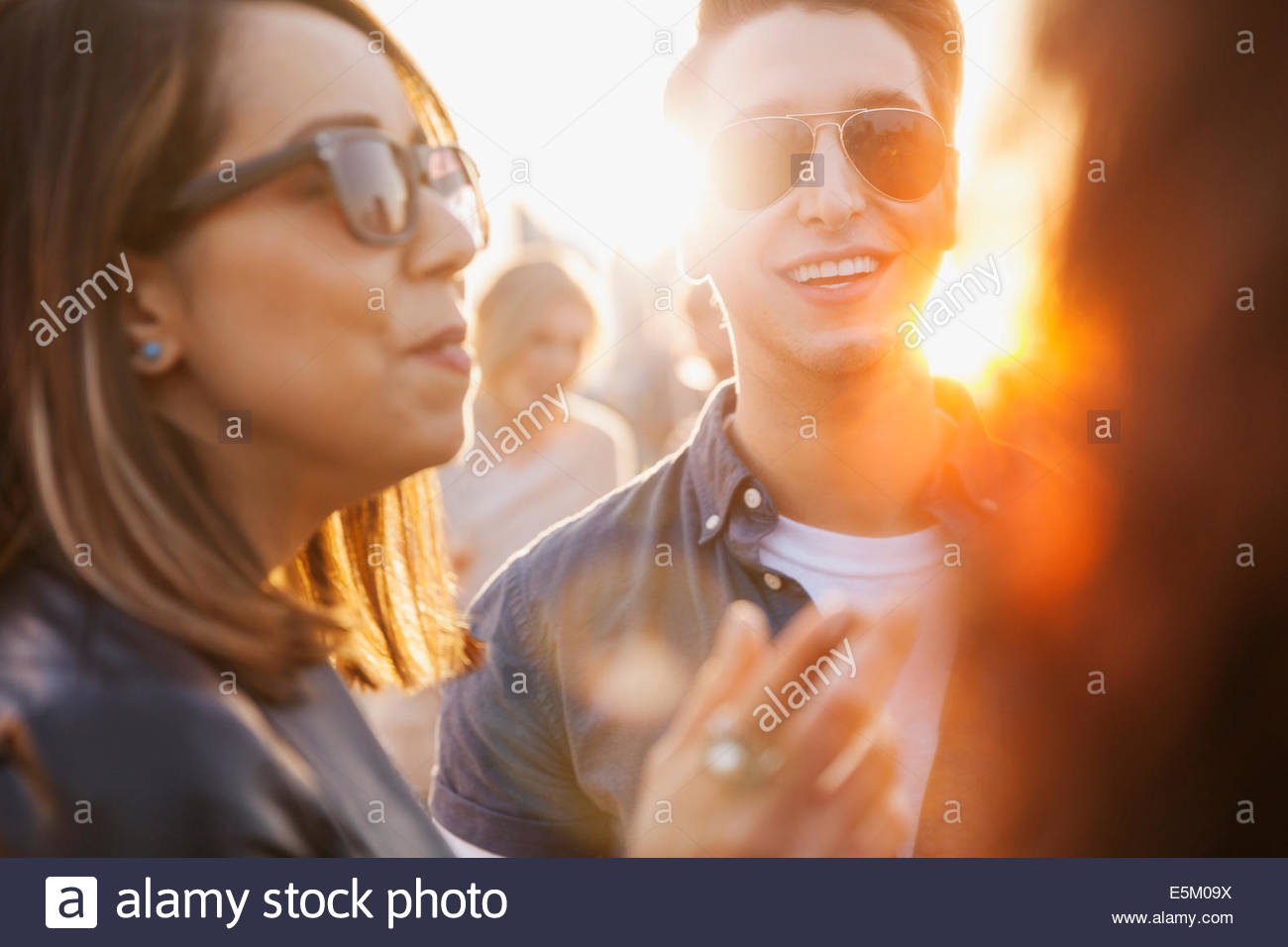 Outside talking party hi-res stock photography and images - Alamy