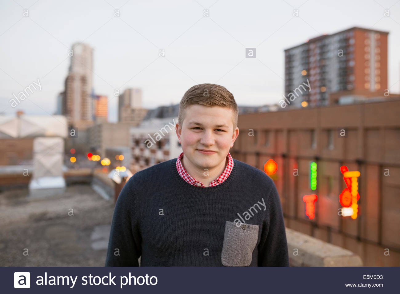 Rooftop man hi-res stock photography and images - Alamy