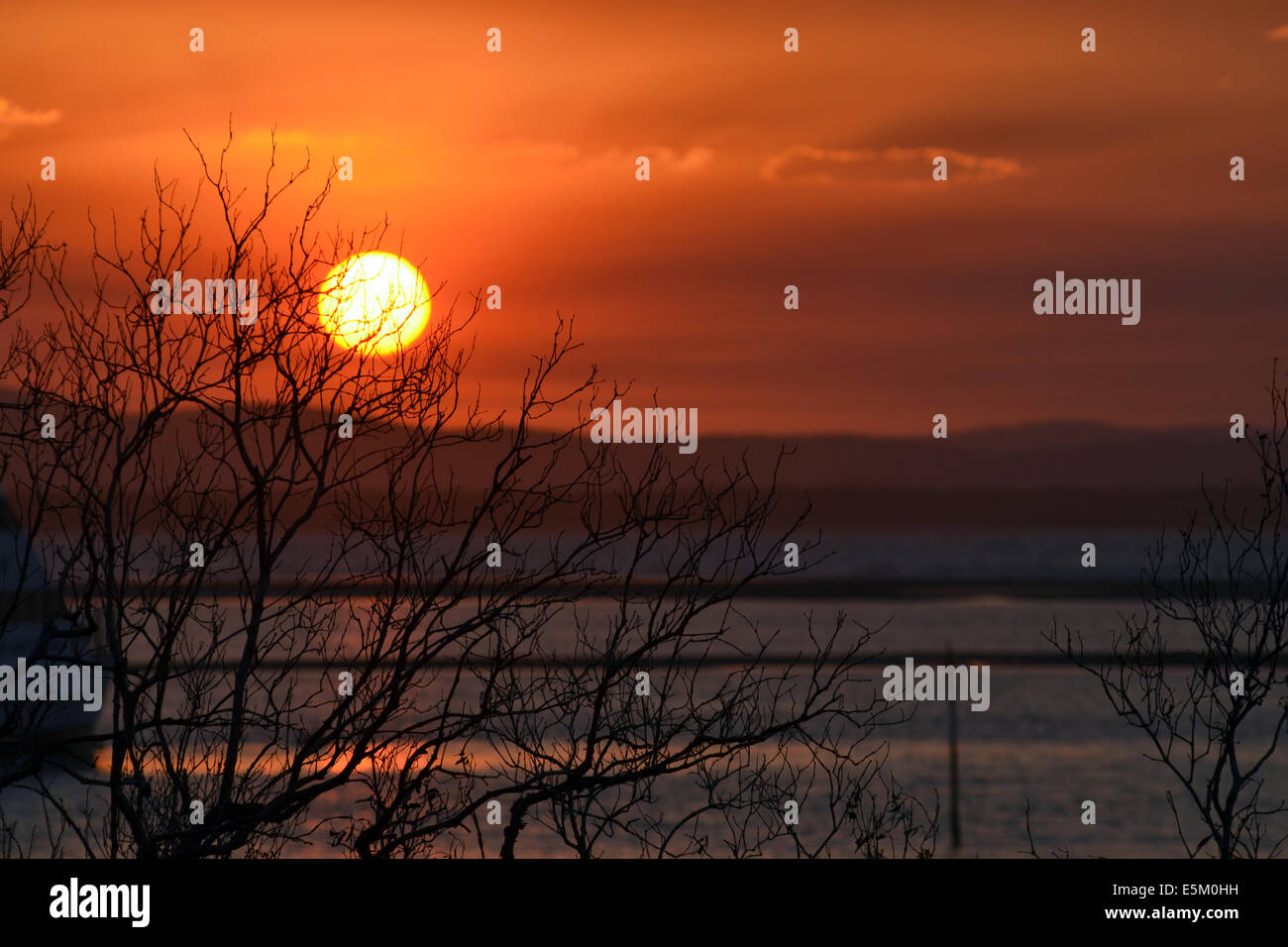 Red fire sunset Stock Photo - Alamy