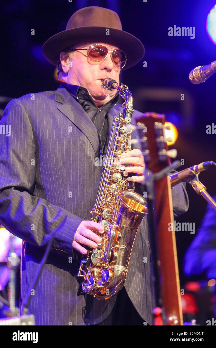 IRISH SINGER VAN MORRISON HEADLINING THE CAMBRIDGE FOLK FESTIVAL ON ...