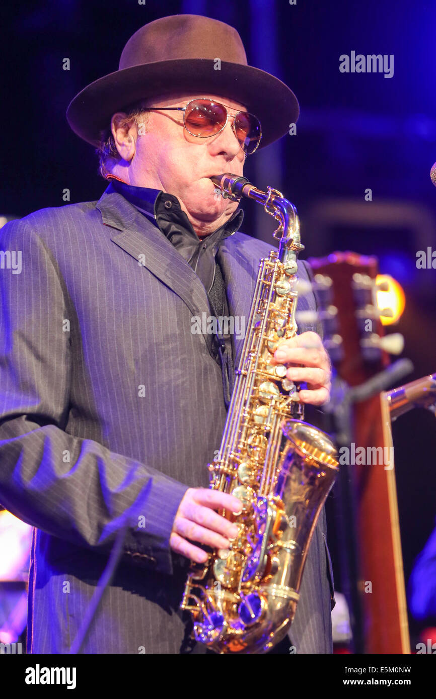 IRISH SINGER VAN MORRISON HEADLINING THE CAMBRIDGE FOLK FESTIVAL ON ...
