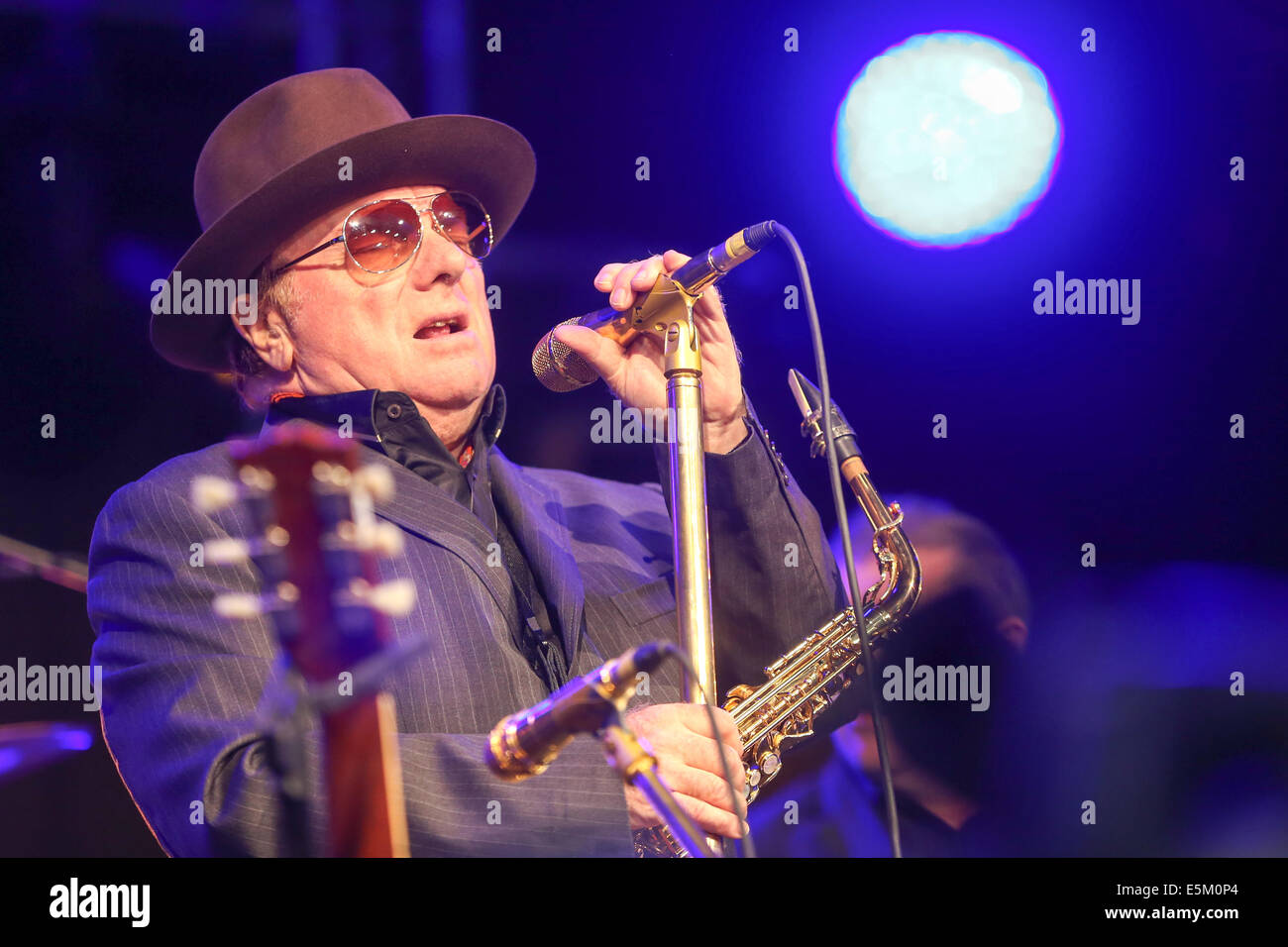 IRISH SINGER VAN MORRISON HEADLINING THE CAMBRIDGE FOLK FESTIVAL ON ...