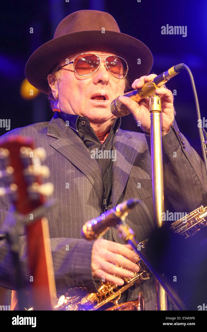 IRISH SINGER VAN MORRISON HEADLINING THE CAMBRIDGE FOLK FESTIVAL ON ...