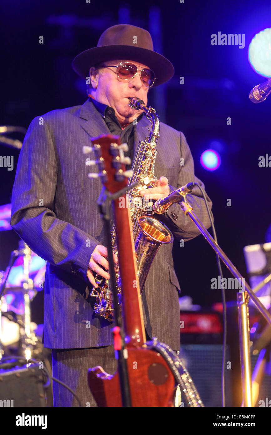 IRISH SINGER VAN MORRISON HEADLINING THE CAMBRIDGE FOLK FESTIVAL ON ...