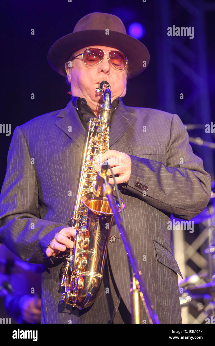IRISH SINGER VAN MORRISON HEADLINING THE CAMBRIDGE FOLK FESTIVAL ON ...