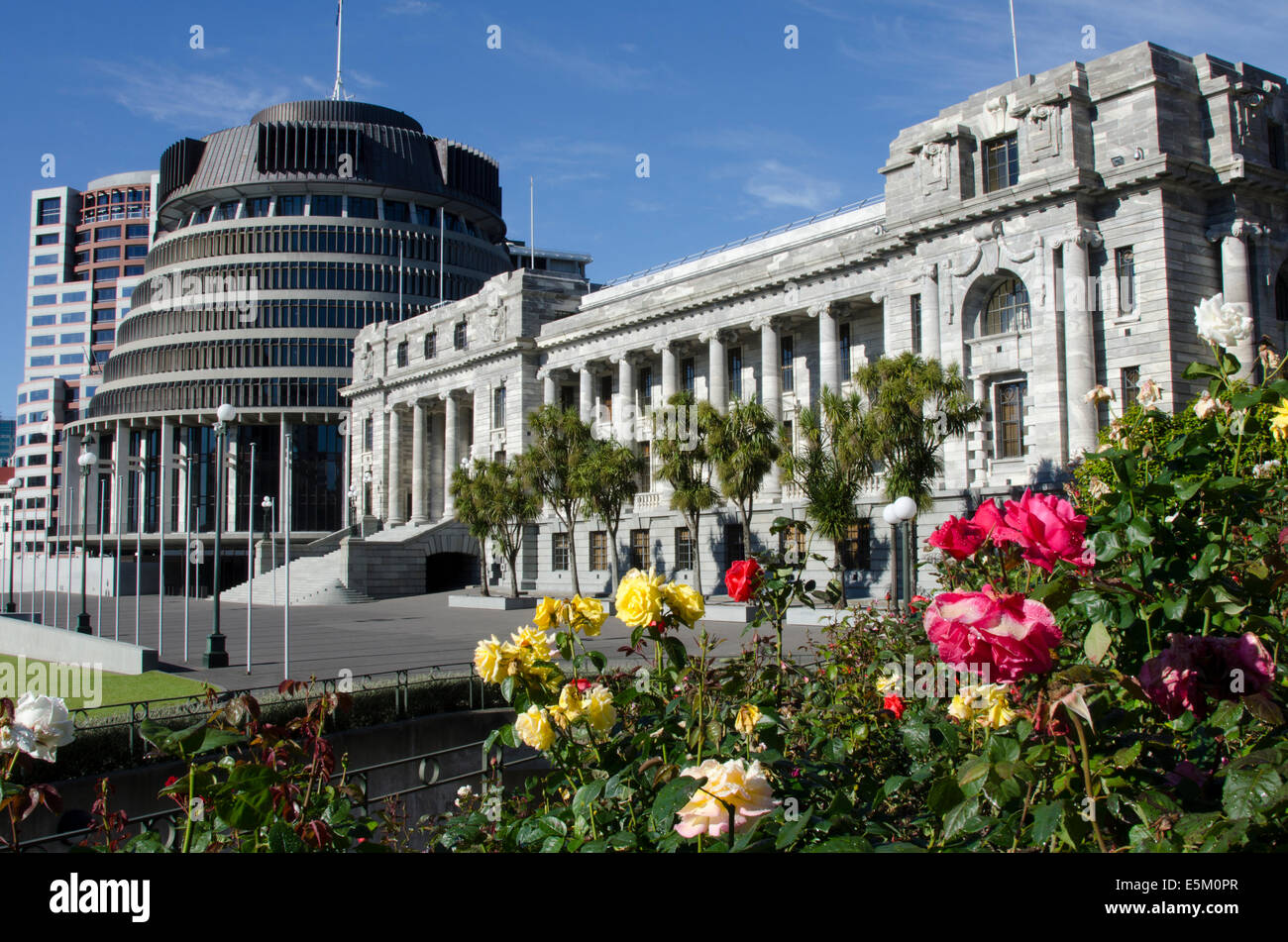 Roses Parliament buildings, Beehive (also known as Executive Wing), and ...