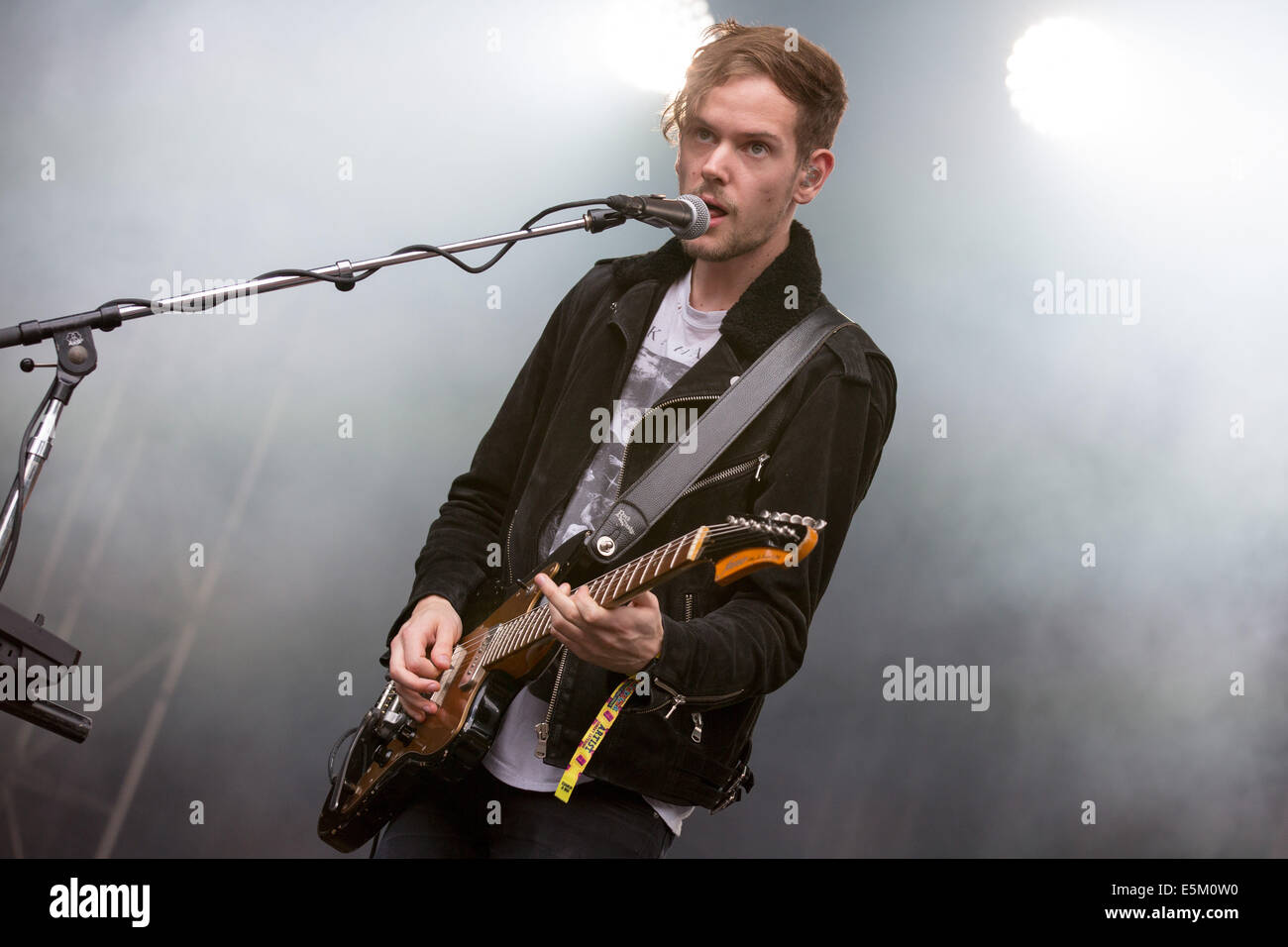 Chicago, Illinois, USA. 3rd Aug, 2014. Guitarist ADAM HANN of the band ...