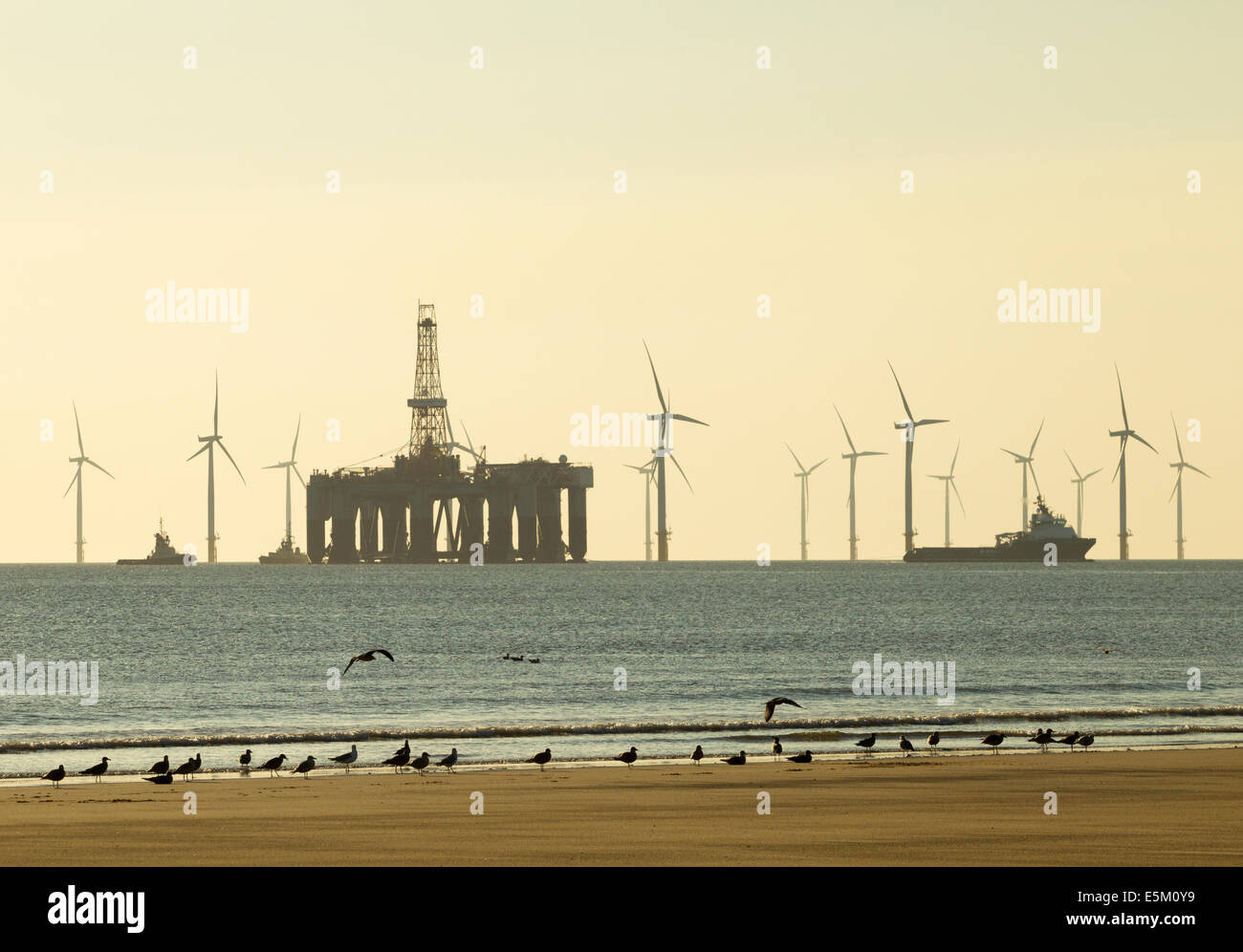 Teesside offshore windfarm on north hi-res stock photography and images ...