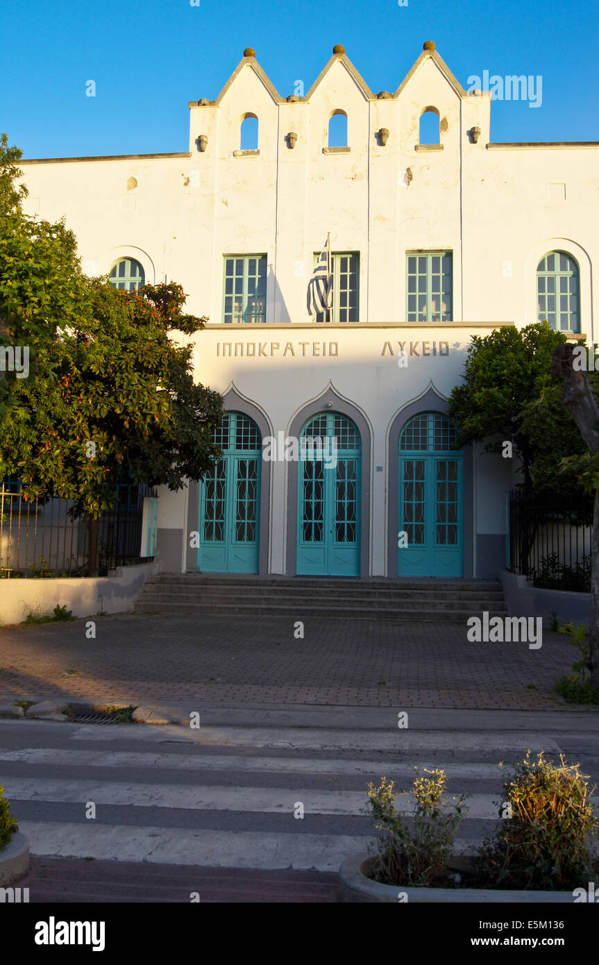 'Ippokrateiou Lykeiou' Hippocrates high school building in Italian ...