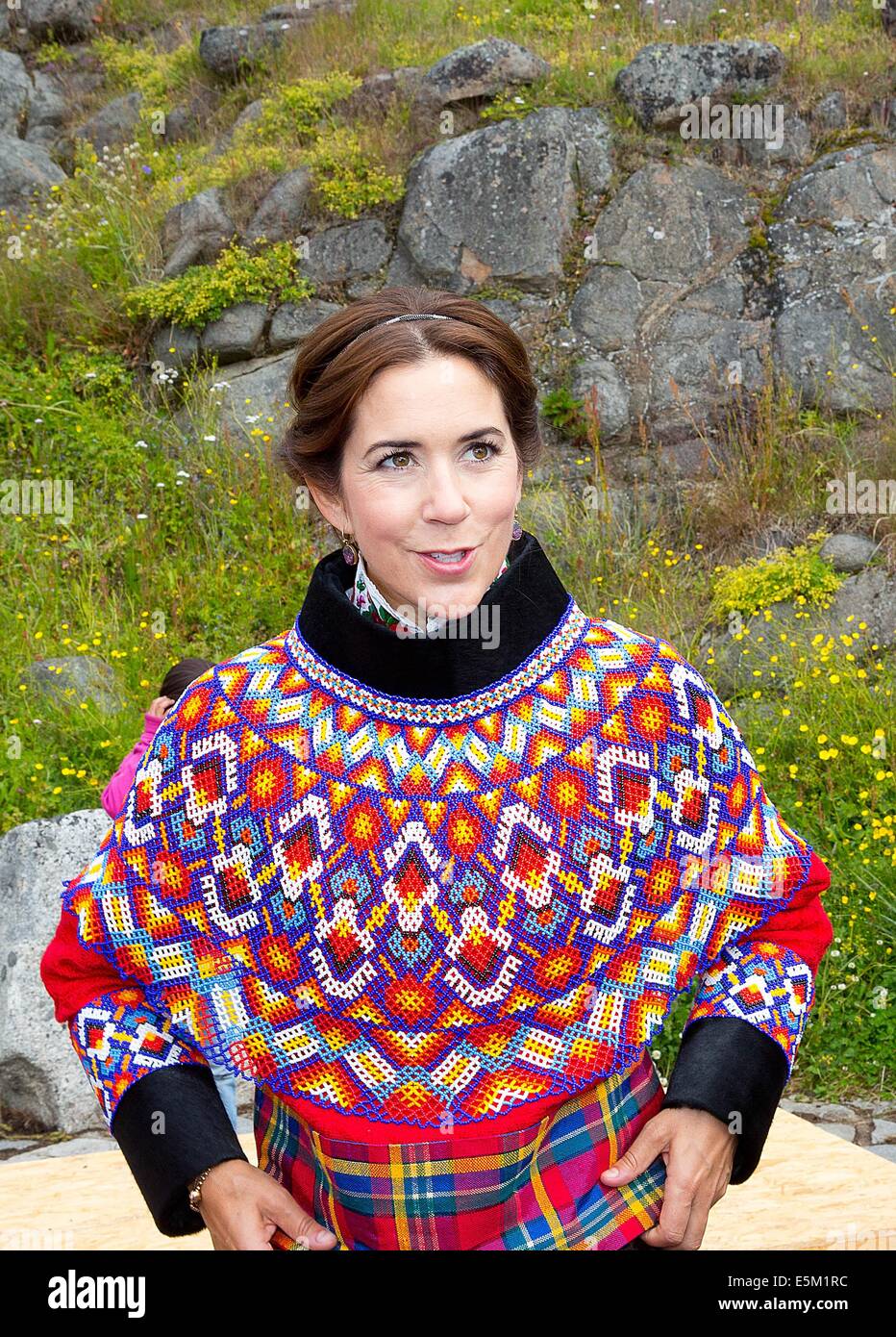 Danish Crown Princess in Qaqortoq, Greenland, during the 3rd day of the ...