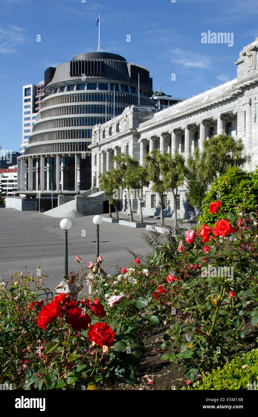 Roses Parliament buildings, Beehive (also known as Executive Wing), and ...