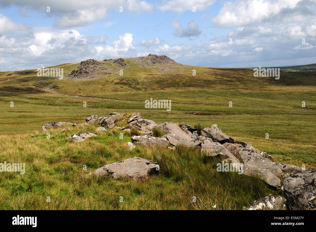 Carn Meini Preseli Hills from Carn Arthur outcrops of spotted dolerite ...