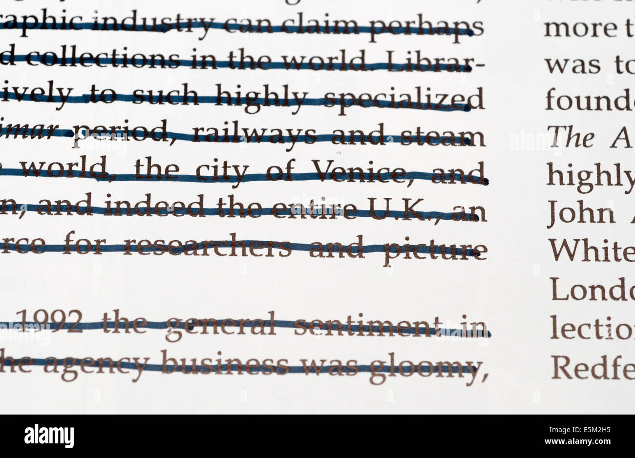 Text book markings hi-res stock photography and images - Alamy