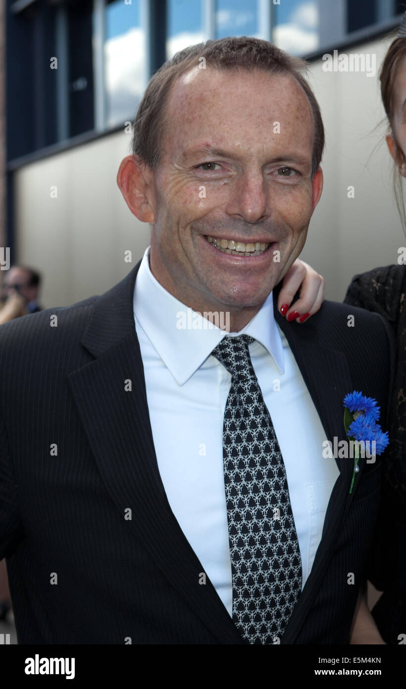 Tony Abbott at Flemington Racecourse Melbourne, October 29, 2011 Stock ...