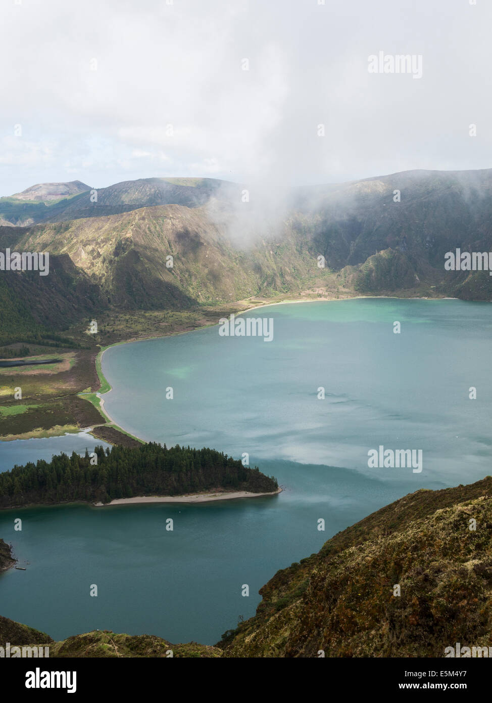 lagoa do Fogo, a volcanic crater, S.Miguel Island,the Azores Stock ...