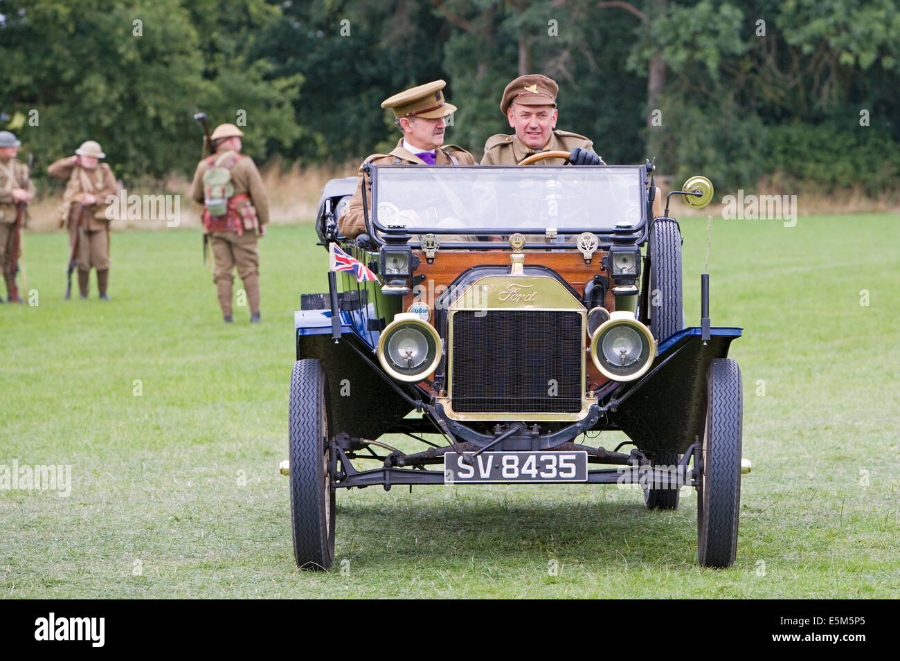 Recreation: Ford Model T Staff Car with Chaplain Stock Photo - Alamy