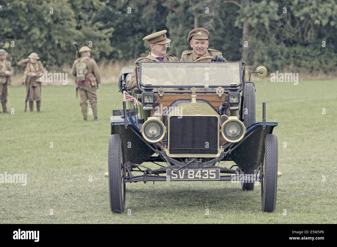 Recreation: Ford Model T Staff Car with Chaplain Stock Photo - Alamy
