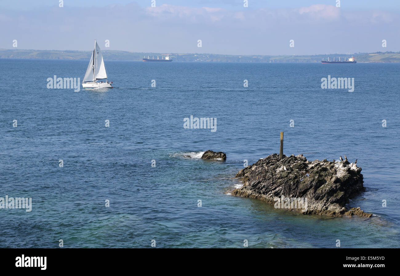st anthonys head on the south cornwall coast Stock Photo - Alamy