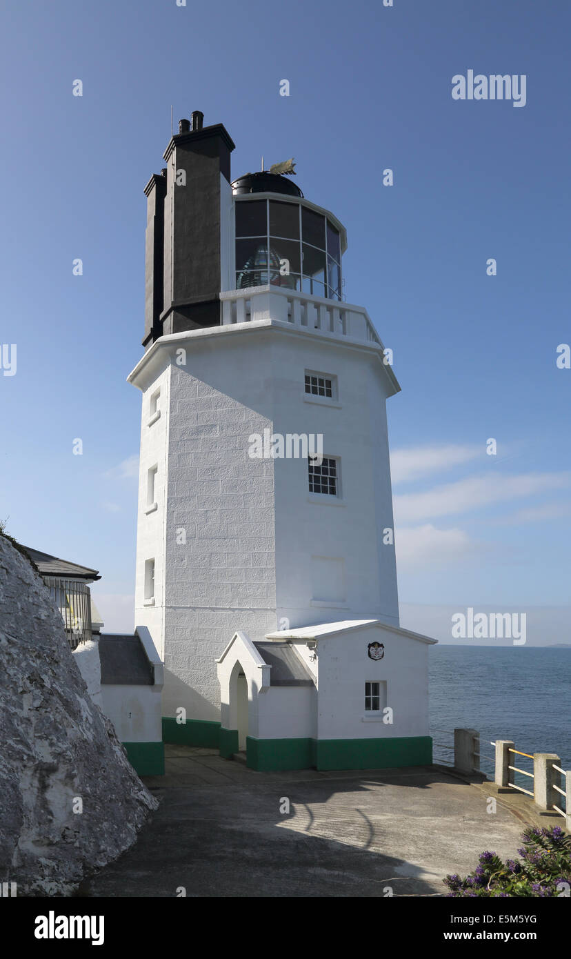 st anthonys head lighthouse on the south cornwall coast Stock Photo - Alamy