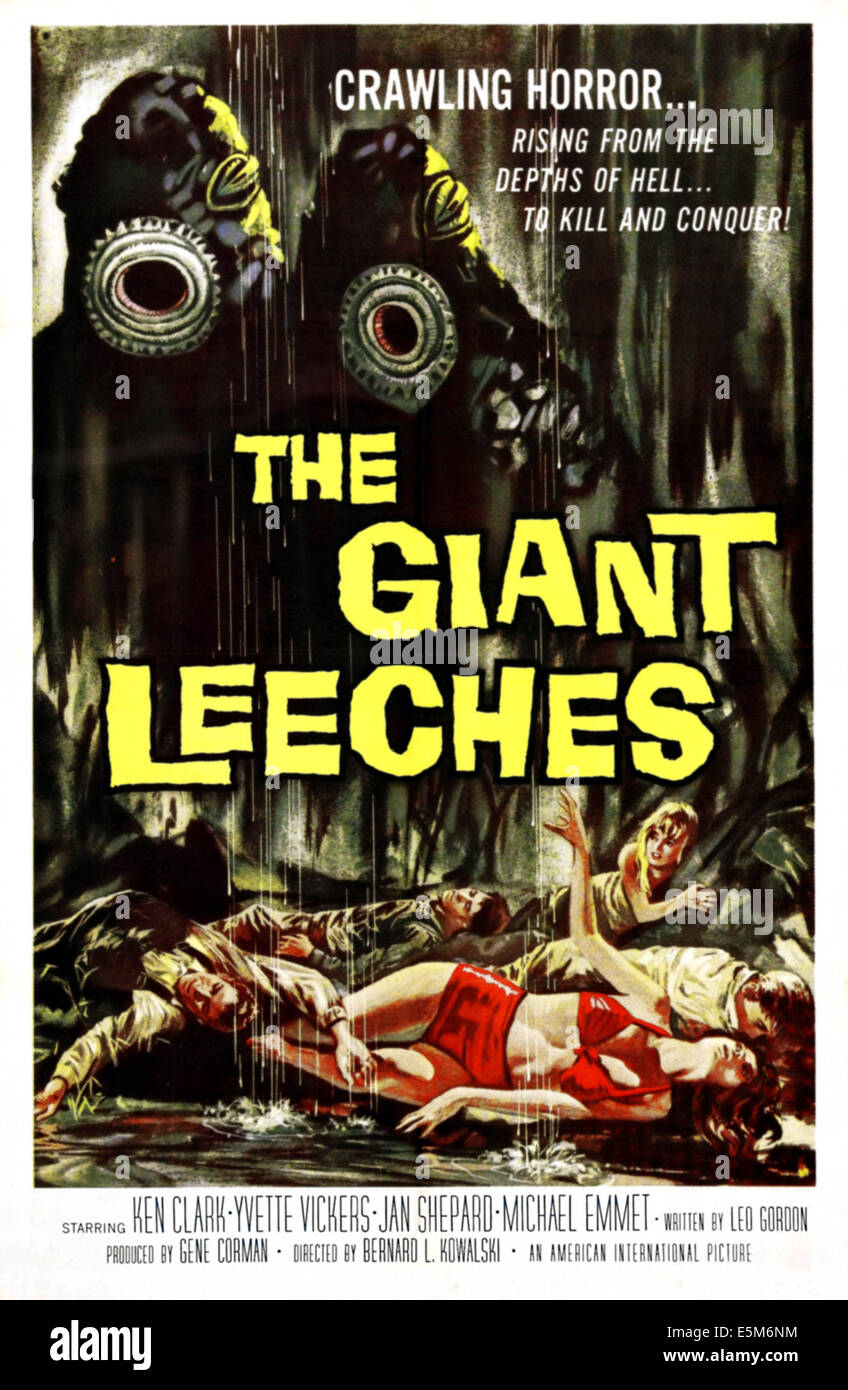 ATTACK OF THE GIANT LEECHES (aka THE GIANT LEECHES), poster, 1959 Stock ...