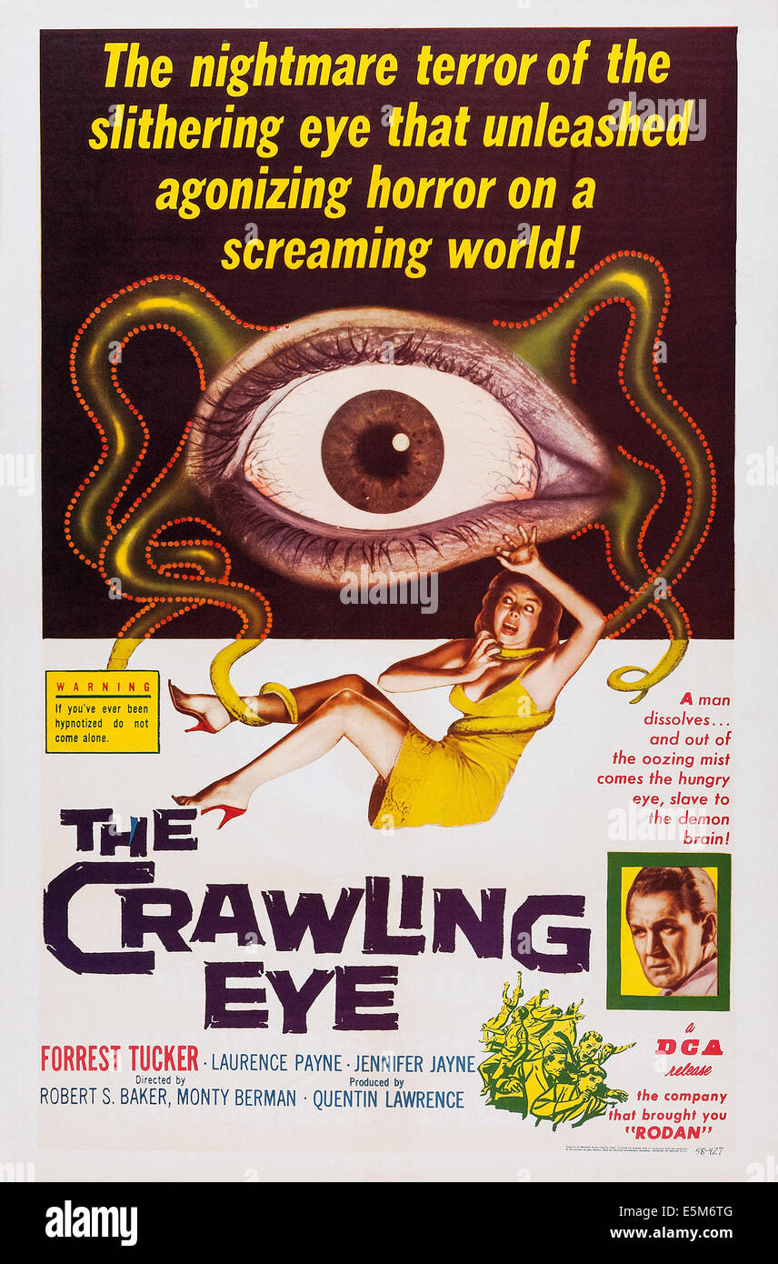 THE TROLLENBERG TERROR, (aka THE CRAWLING EYE), Forrest Tucker (right ...