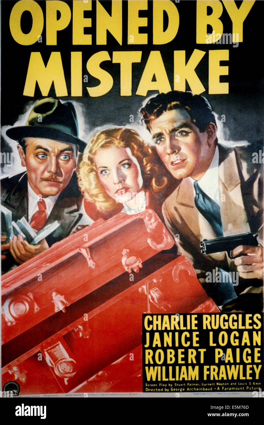 OPENED BY MISTAKE, from left: Charles Ruggles, Janice Logan, Robert ...