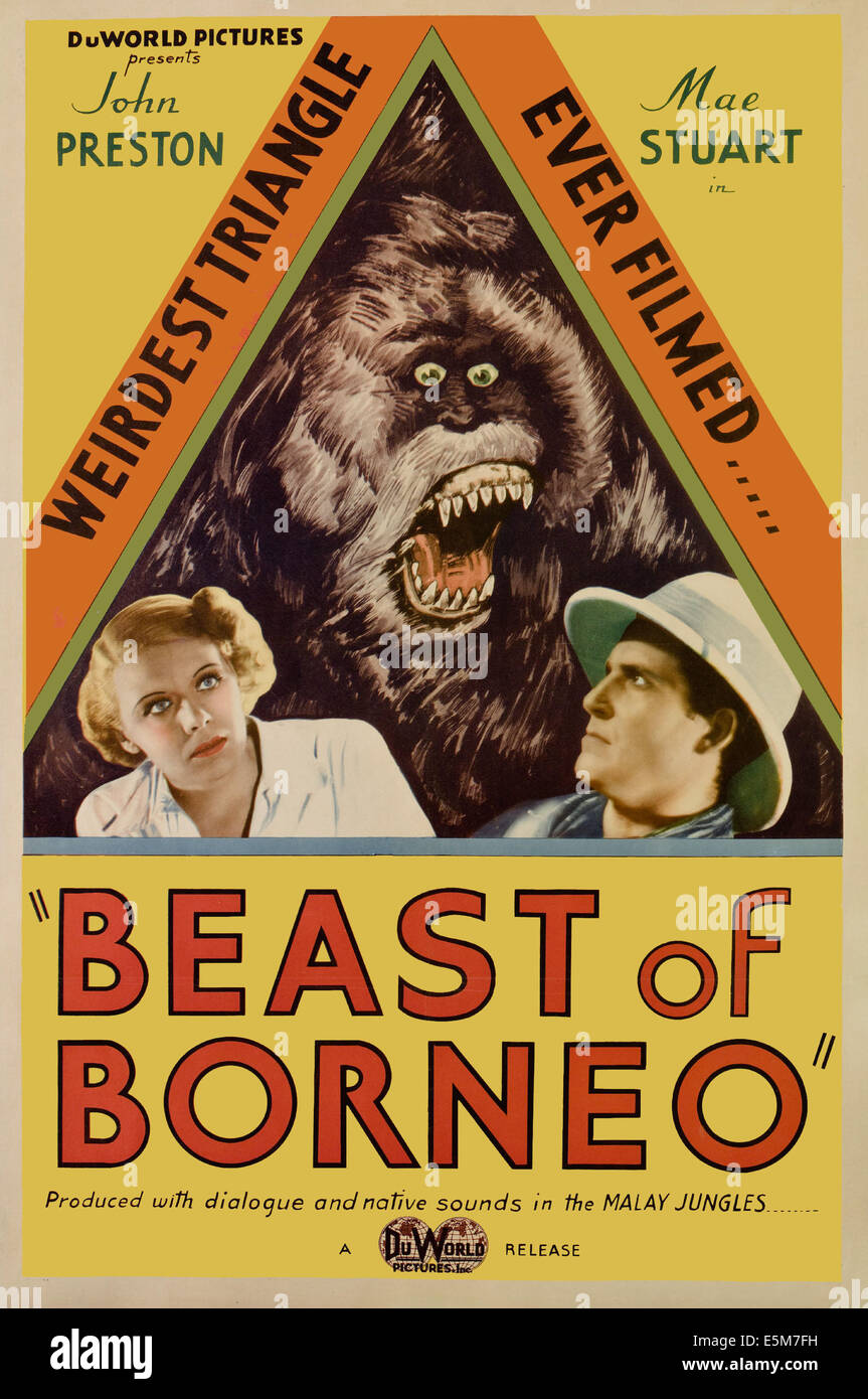 THE BEAST OF BORNEO, Mae Stuart, John Preston, 1934 Stock Photo - Alamy