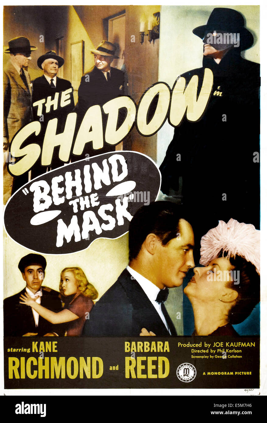 BEHIND THE MASK, US poster, (aka THE SHADOW BEHIND THE MASK), Kane ...