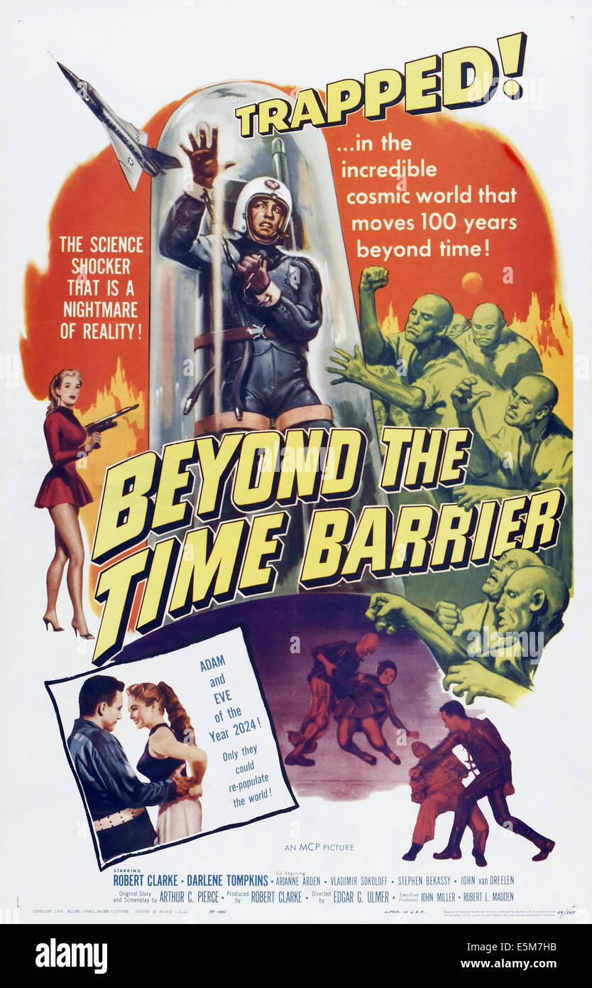 BEYOND THE TIME BARRIER, US poster art, 1960 Stock Photo - Alamy