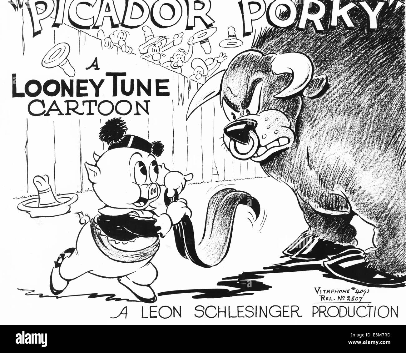 PICADOR PORKY, US lobbycard, Porky Pig, 1937 Stock Photo - Alamy