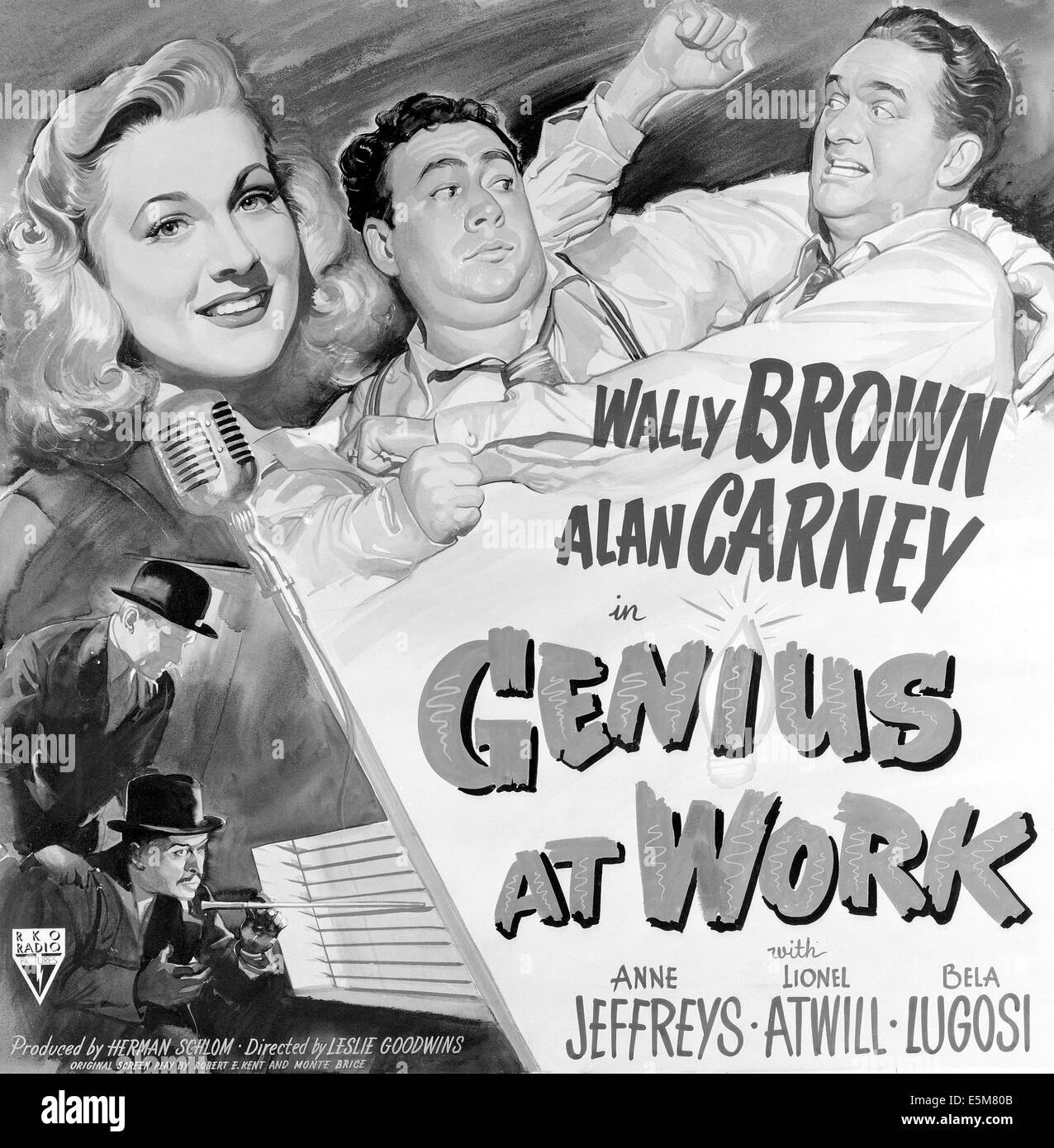 GENIUS AT WORK, Anne Jeffreys, Alan Carney, Wally Brown, 1946 Stock ...