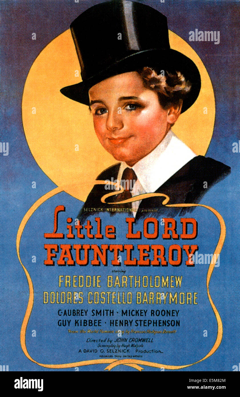 LITTLE LORD FAUNTLEROY, Freddie Bartholomew, 1936 Stock Photo - Alamy