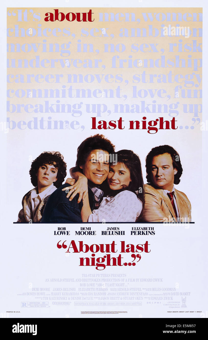 Rob Lowe About Last Night Underwear