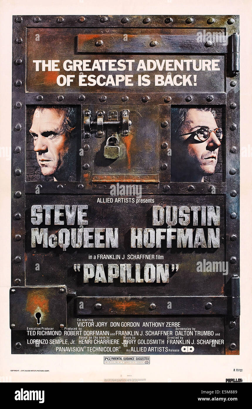 Papillon 1973 poster hi-res stock photography and images - Alamy