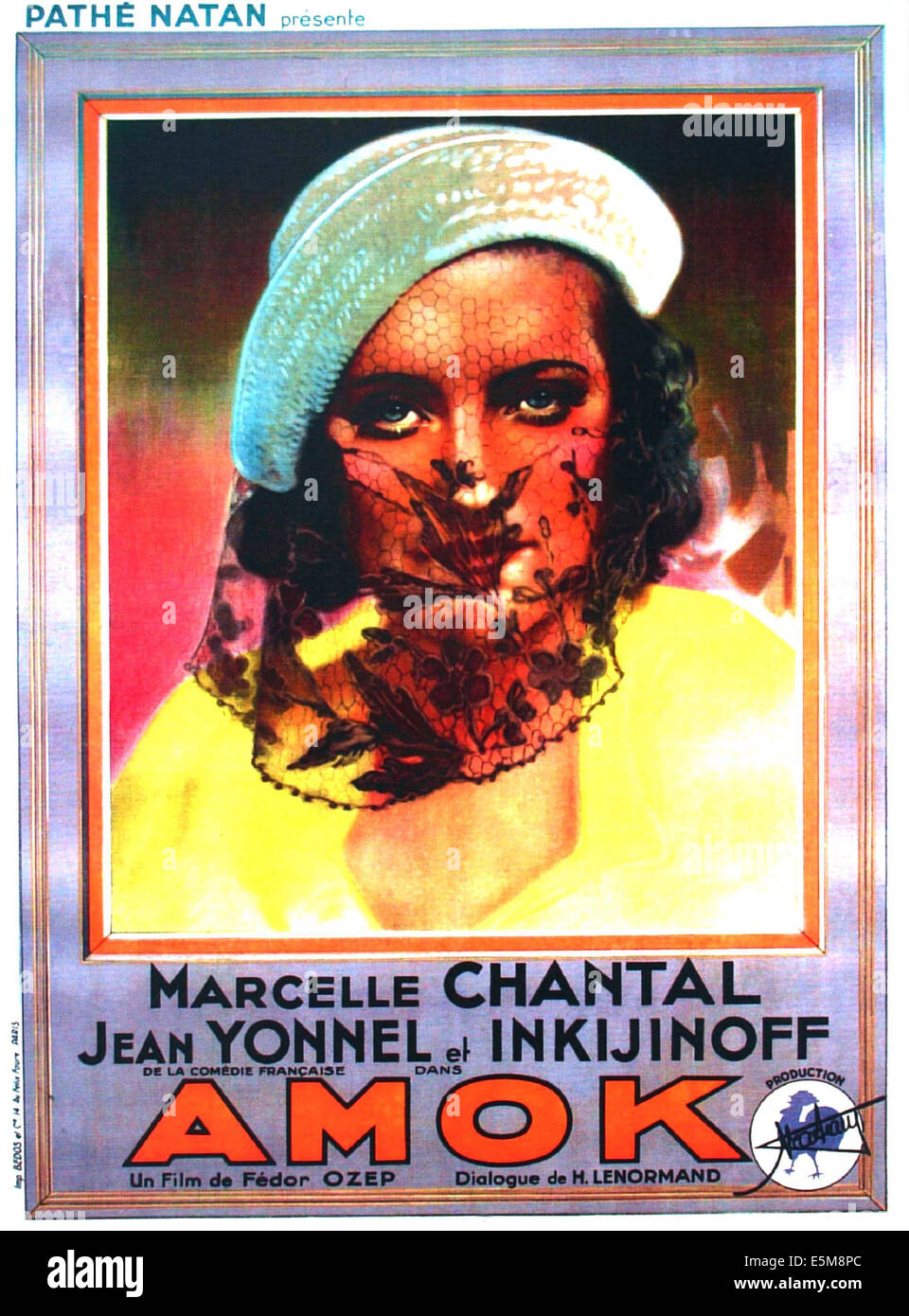 AMOK, French poster art, Marcelle Chantal, 1934 Stock Photo - Alamy