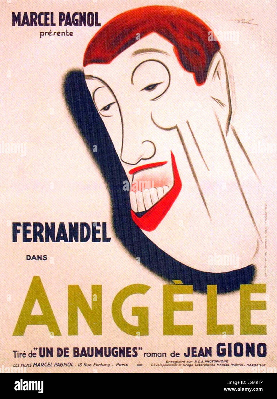 ANGELE, French poster art, Fernandel, 1934 Stock Photo - Alamy