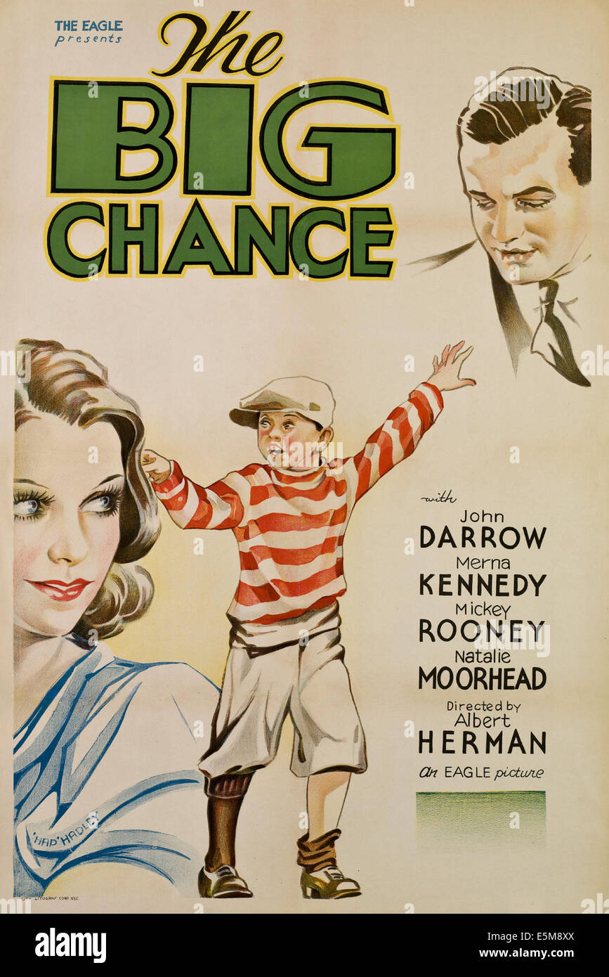 THE BIG CHANCE, from left, Merna Kennedy, Mickey Rooney, John Darrow ...