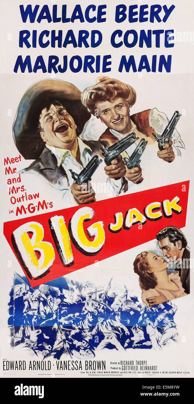 BIG JACK, top l-r: Wallace Beery, Marjorie Main, bottom l-r: Vanessa ...