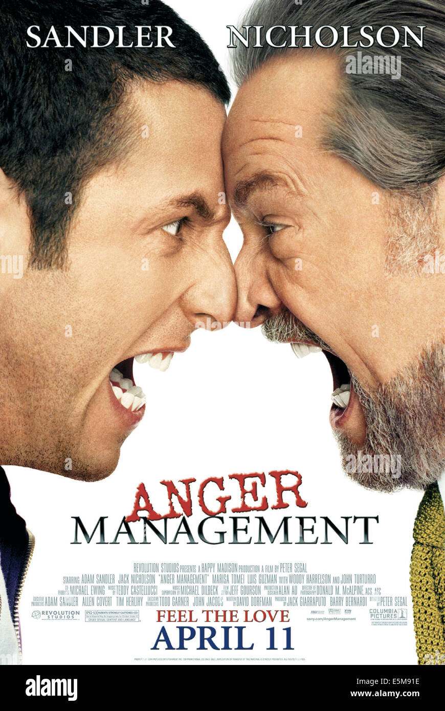 ANGER MANAGEMENT, Adam Sandler, Jack Nicholson, 2003 Stock Photo - Alamy