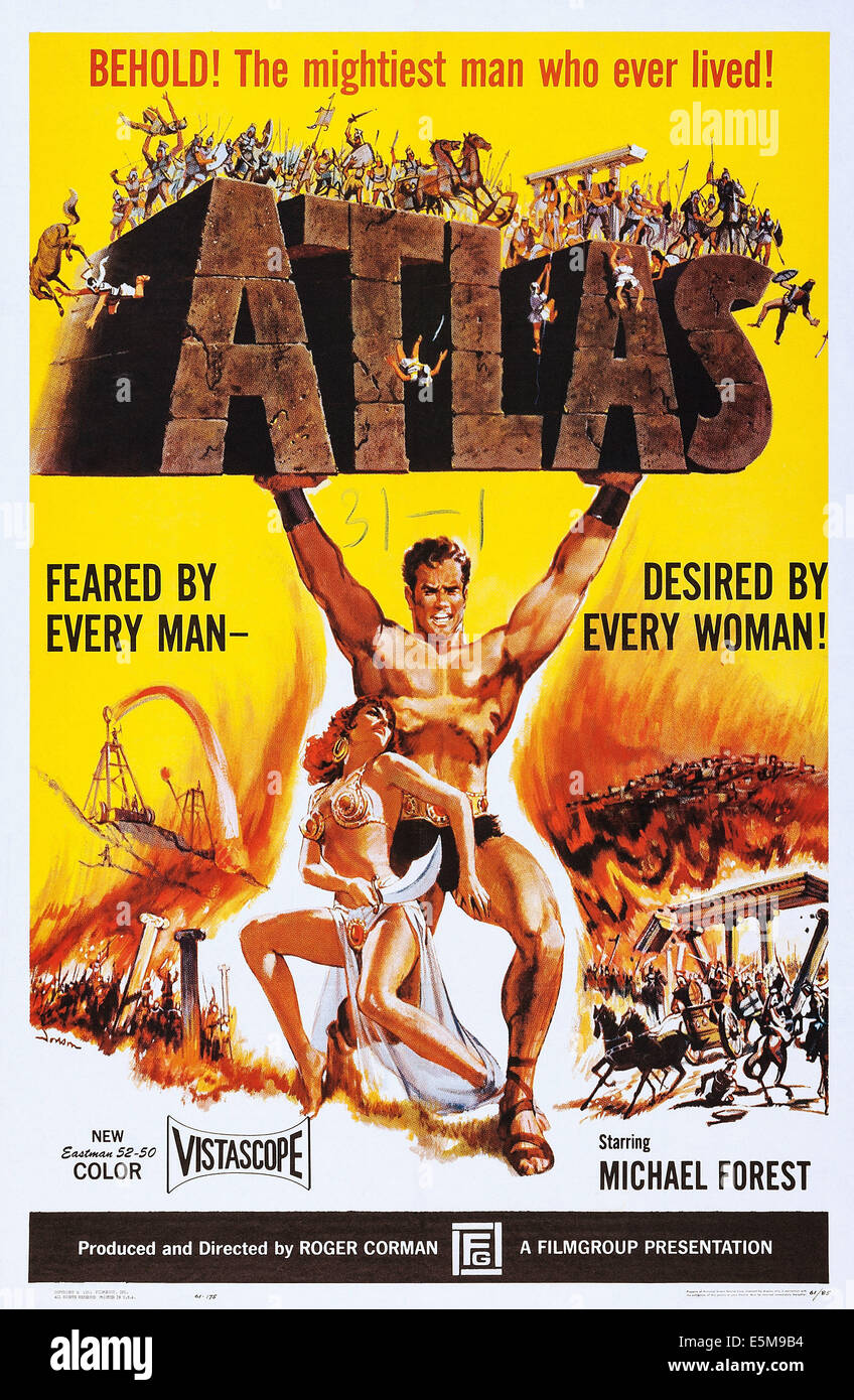 ATLAS, US poster, Michael Forest (center), 1961 Stock Photo - Alamy