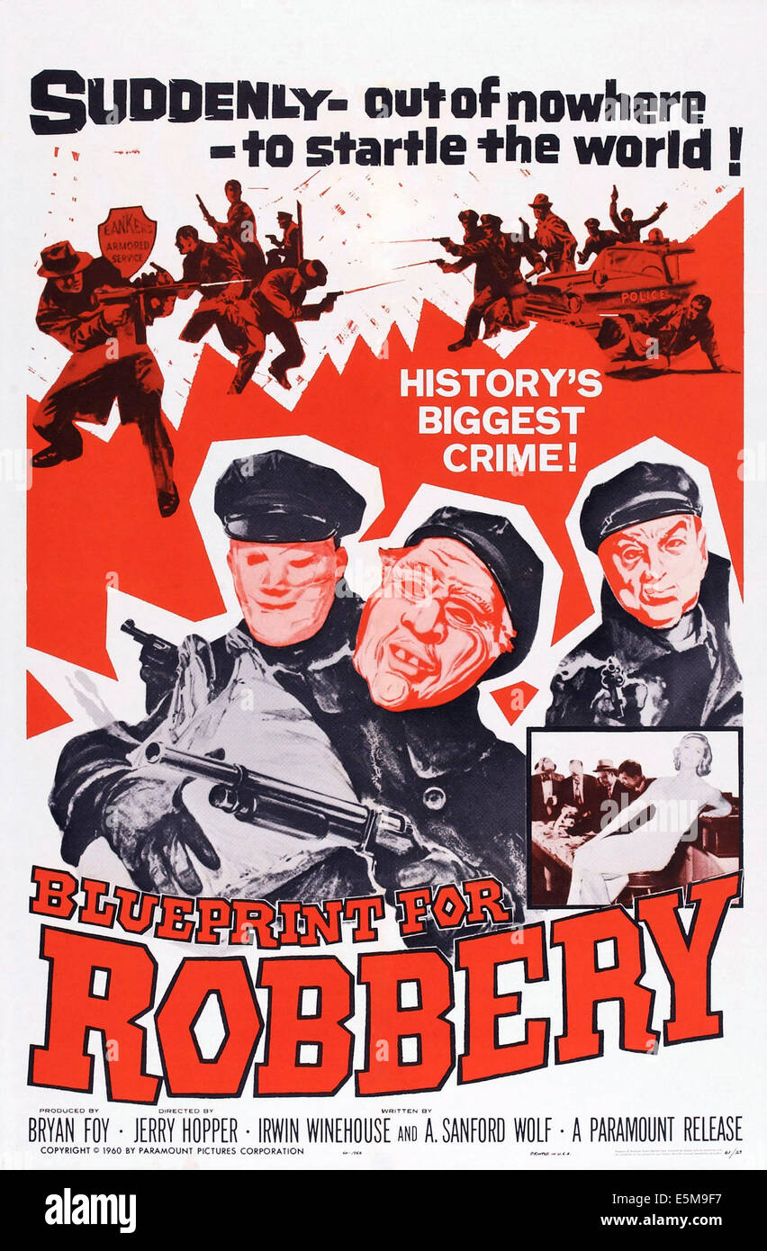 BLUEPRINT FOR ROBBERY, US poster, 1961 Stock Photo - Alamy