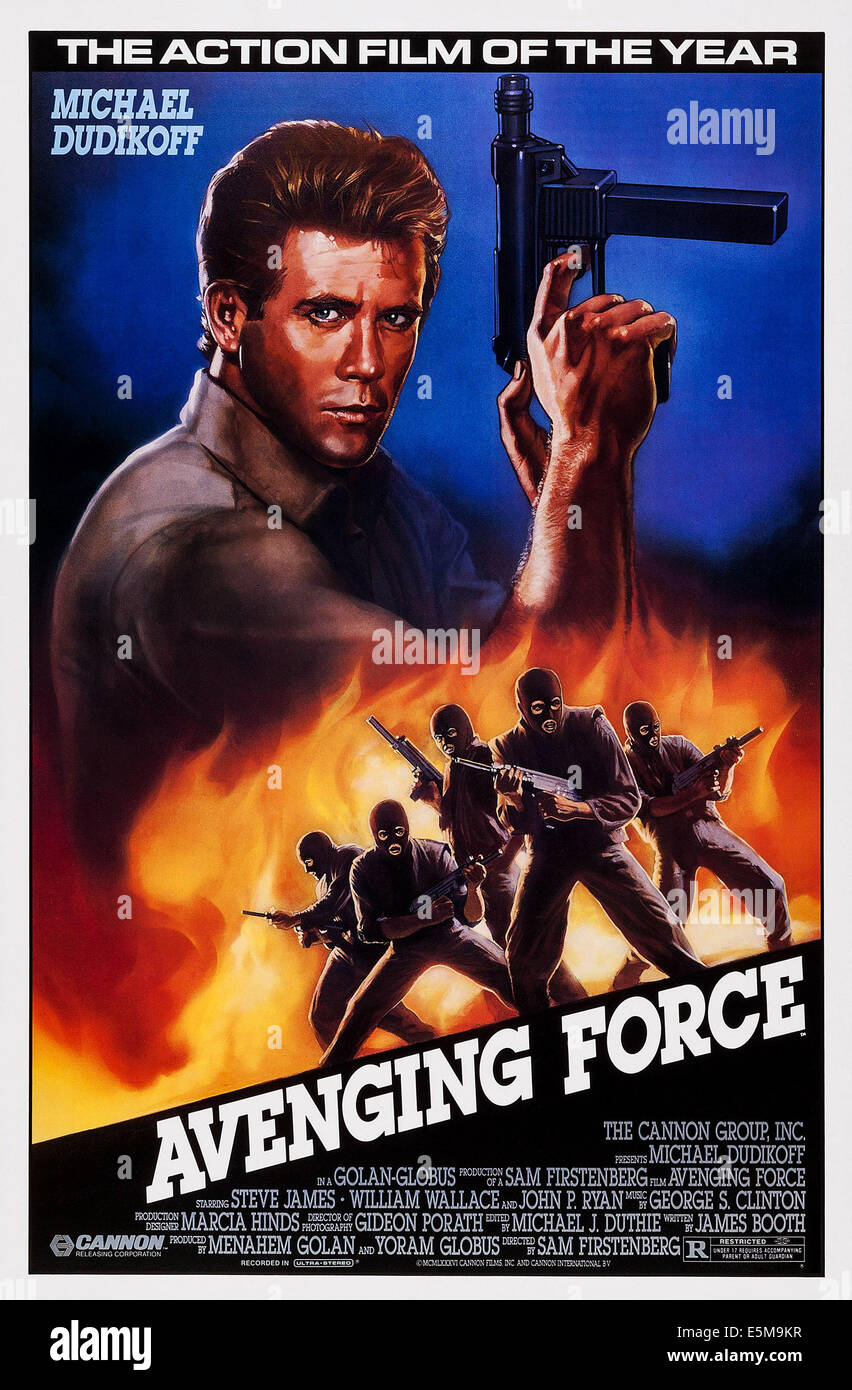 AVENGING FORCE, US poster, Michael Dudikoff, 1986, © Cannon Films ...