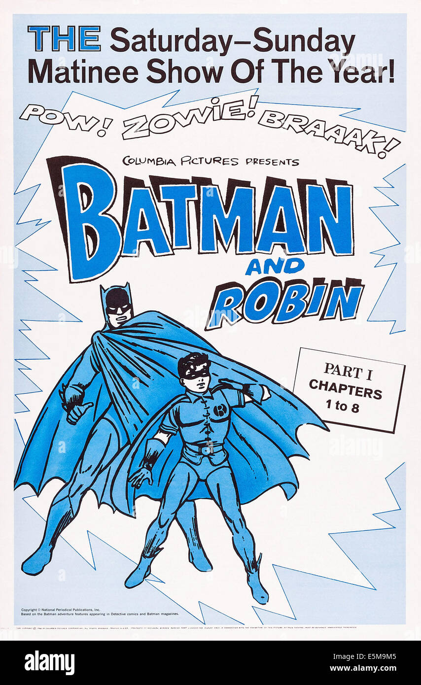 BATMAN AND ROBIN, US poster, 1966 Stock Photo - Alamy