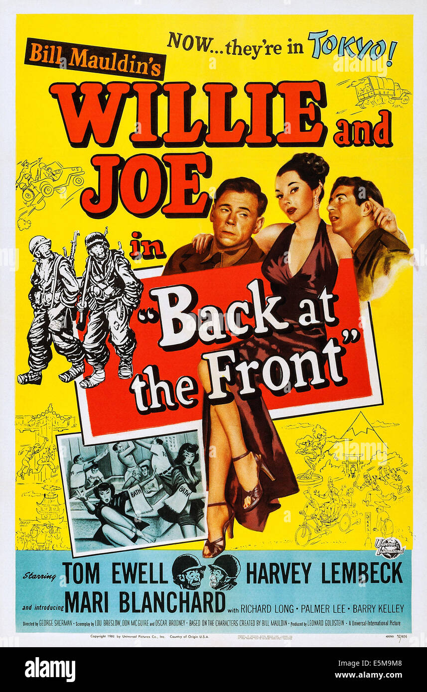 BACK AT THE FRONT, US poster, from left: Tom Ewell, Mari Blanchard ...